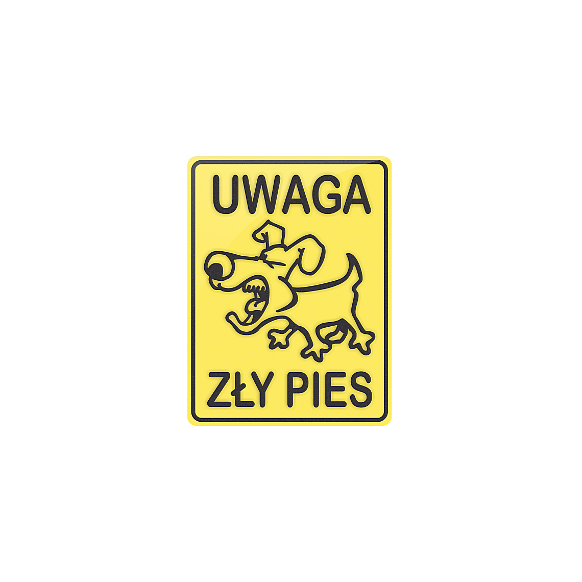 Tabliczka - Uwaga zły pies - Sklep