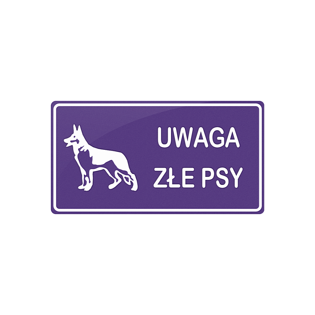 Tablica - Uwaga! Złe psy - Tabliczki24 - Sklep z tablicami i ...